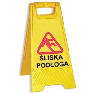 Tablica ostrzegawcza śliska podłoga - GPT Paweł Miączyński